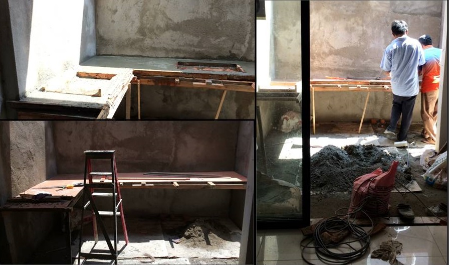Hacking and Concrete Works - My Glasgow Kitchen